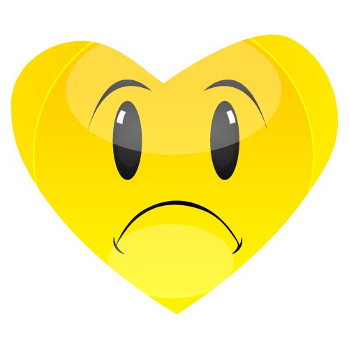Sad heart Royalty Free Vector Image - VectorStock