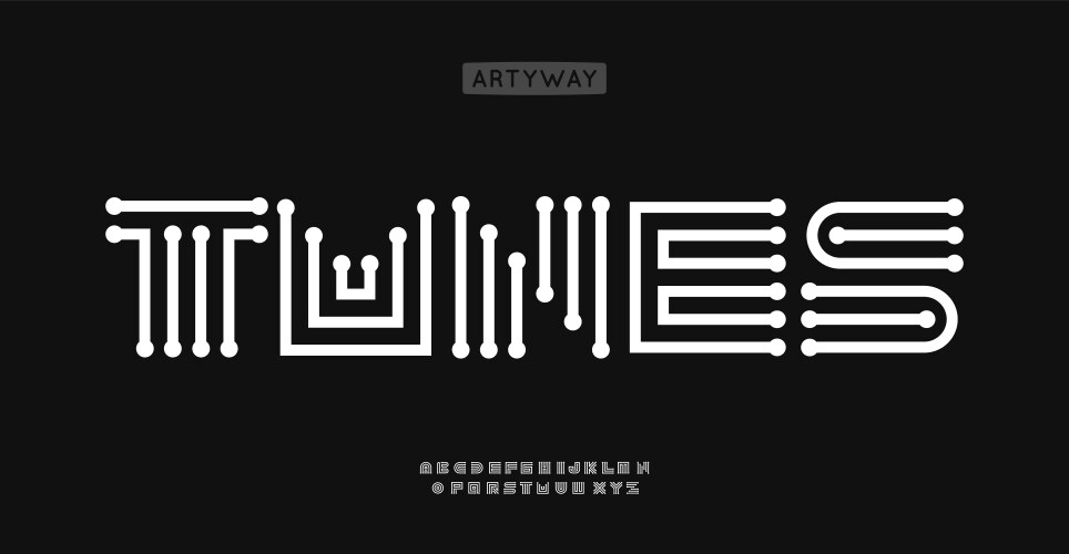 Circuit Font Vector Images (over 3,700)