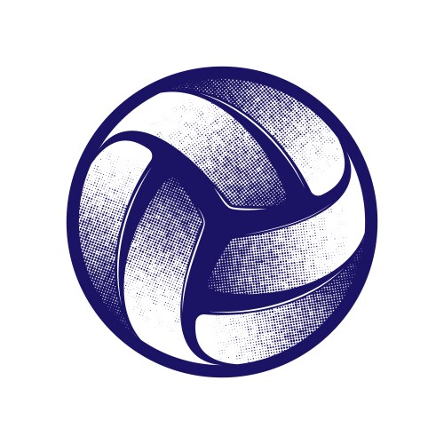 Abstract Blue Volleyball Symbol Royalty Free Vector Image