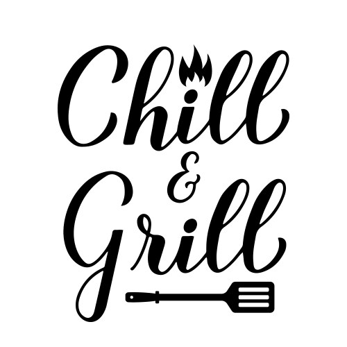 King of the grill calligraphy hand lettering Vector Image