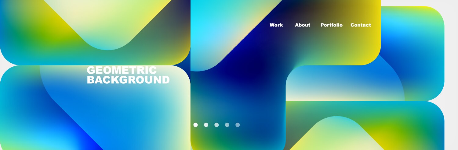 Symmetrical blue and yellow gradient rectangle Vector Image