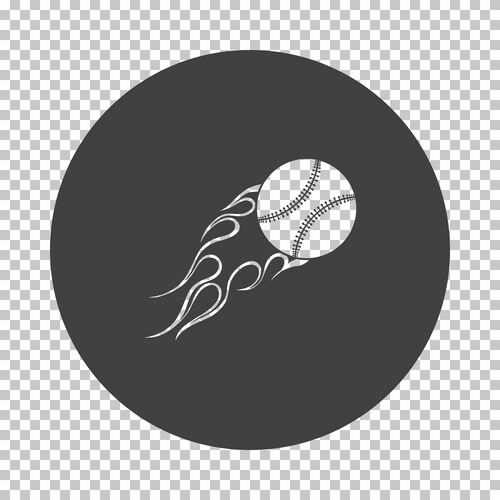 Baseball fire ball icon Royalty Free Vector Image