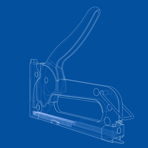 Outline construction stapler Royalty Free Vector Image