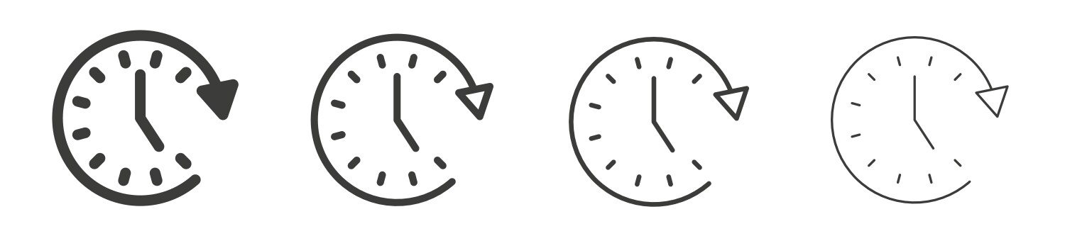 Past icon set on white background Royalty Free Vector Image