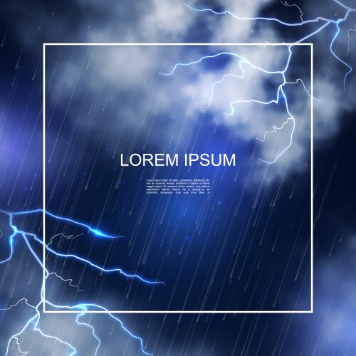 Realistic water storm concept Royalty Free Vector Image