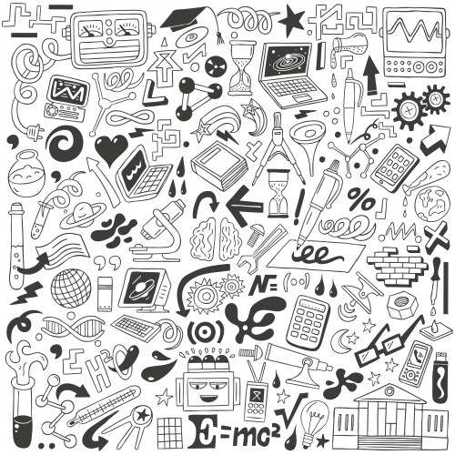 Computer doodles Royalty Free Vector Image - VectorStock