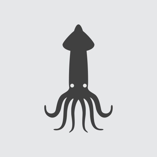 Black squid logo Royalty Free Vector Image - VectorStock