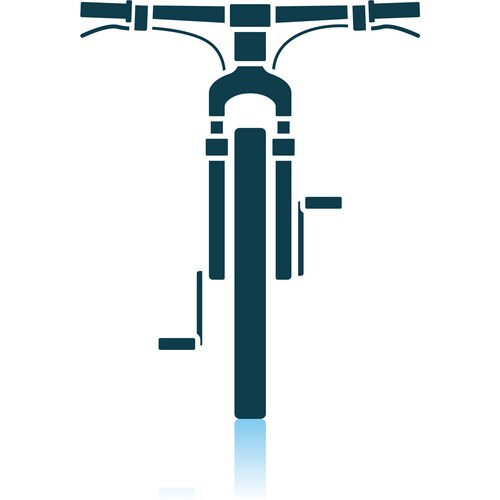 Bike icon front view Royalty Free Vector Image