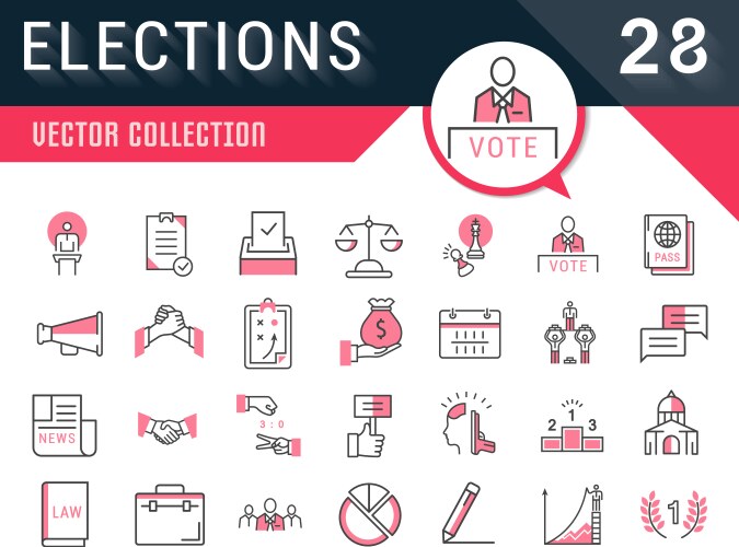 Badges us presidential election 2012 Royalty Free Vector