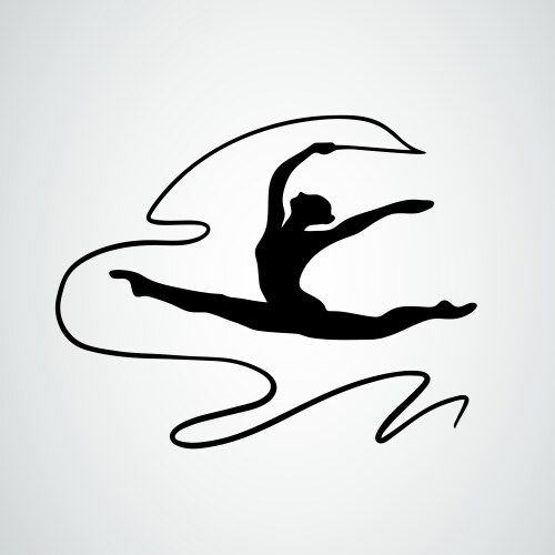 Trendy stylized movement curly gymnastics Vector Image