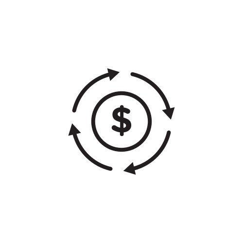 Circulation of money icon Royalty Free Vector Image
