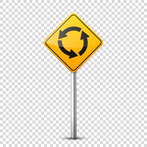 Ramp 35 mph sign isolated on transparent Vector Image