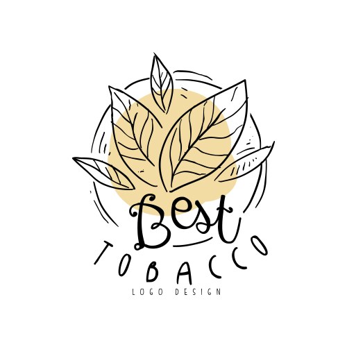 Tobacco logo design emblem for smoke shop Vector Image