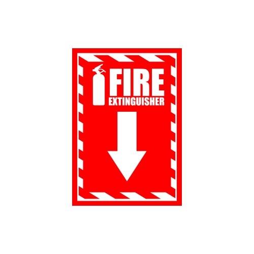 Fire extinguisher label sticker info design Vector Image