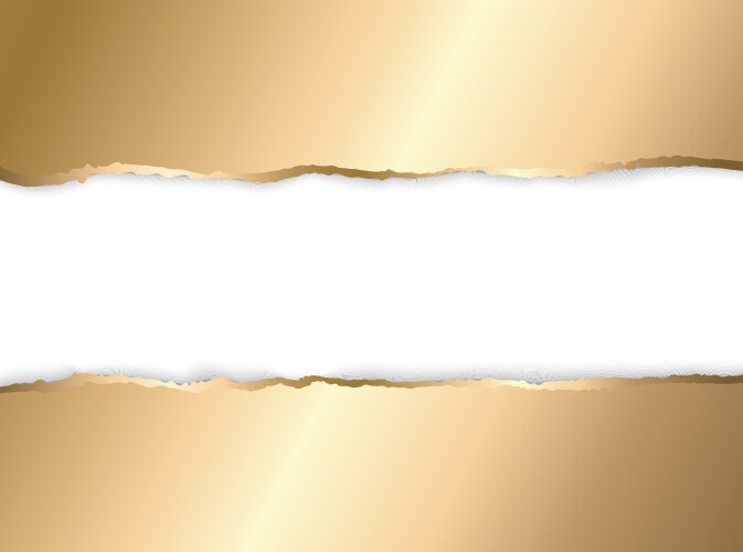 Gold and black torn paper template background Vector Image