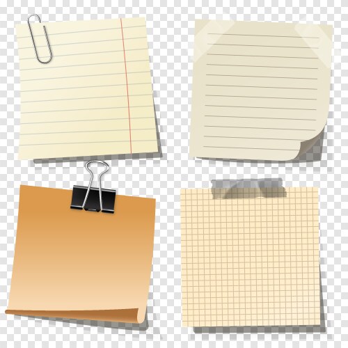 Yellow sticker with paper clip attached Royalty Free Vector