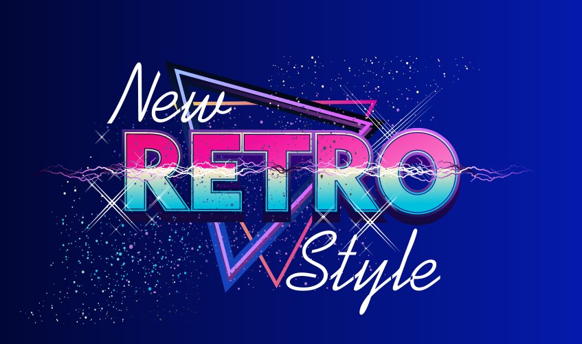 Retro wave outer space vaporwave Royalty Free Vector Image