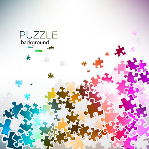 Abstract puzzle background Royalty Free Vector Image