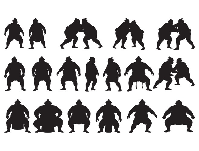 Sumo Wrestlers Vector Images (over 900)