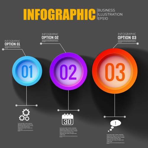 Business infographic layout with description Vector Image