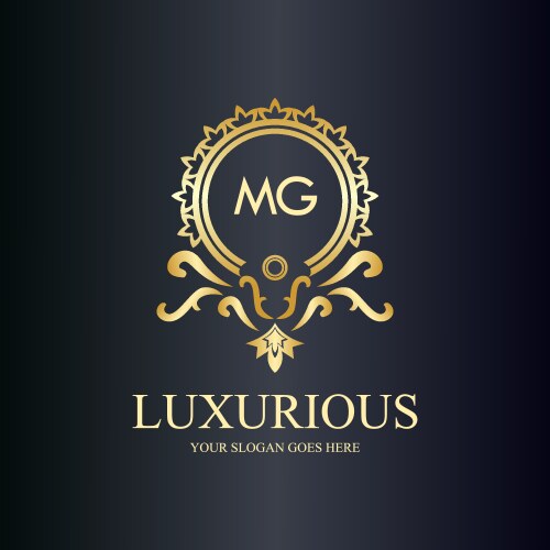 Luxury crown logo Royalty Free Vector Image - VectorStock