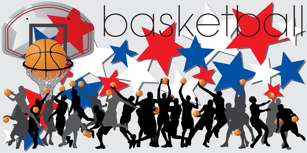 Basketball colorful Royalty Free Vector Image - VectorStock