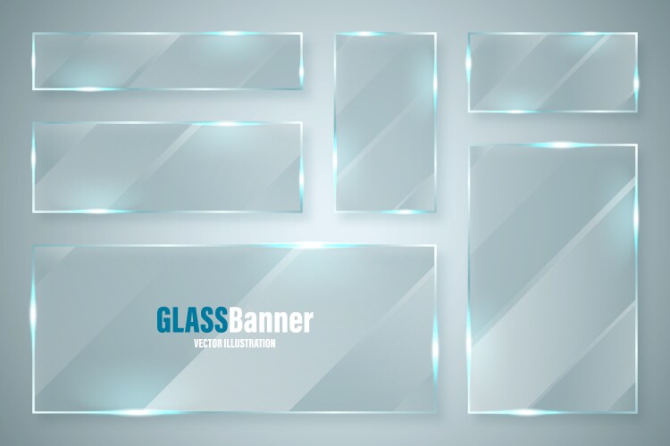 Ribbed Glass Effect Transparent Plastic Glossy Vector Image