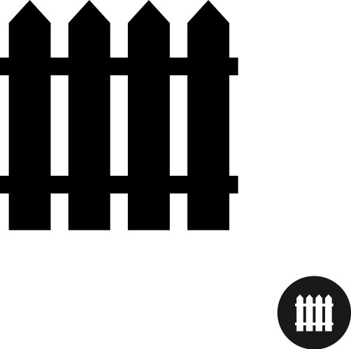 Black Picket Fence Icon – Royalty-Free Vector | VectorStock