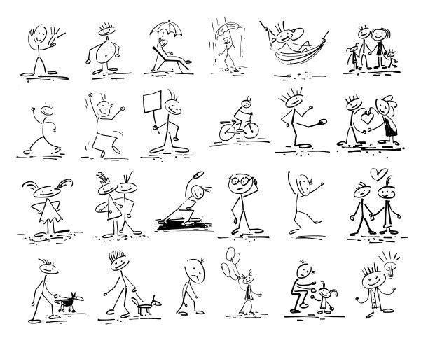 Stick figures Vector Images & Graphics for Commercial Use | VectorStock