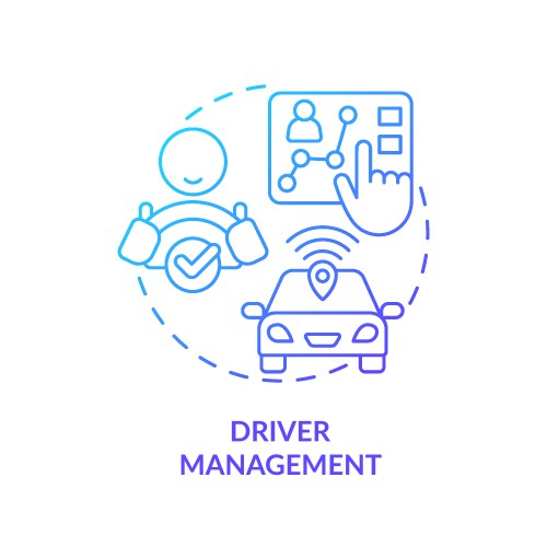 Driver management soft blue concept icon Vector Image