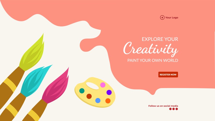 Creative inspiration concept banner header Vector Image