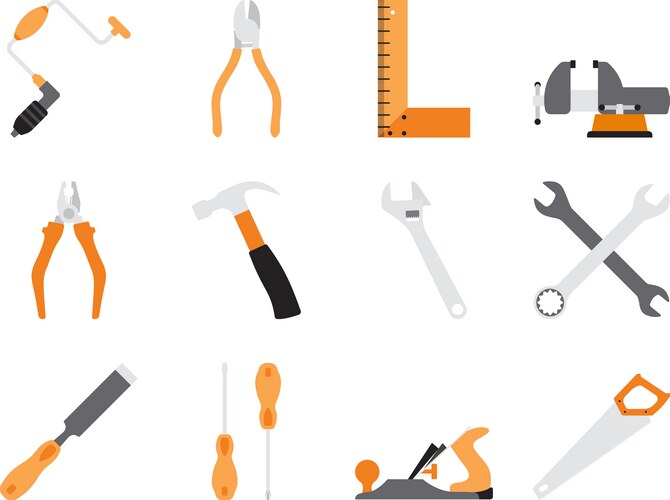 Tools icon set Royalty Free Vector Image - VectorStock