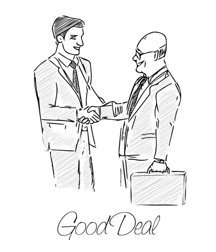 Hand drawn surreal two lovers creative Royalty Free Vector