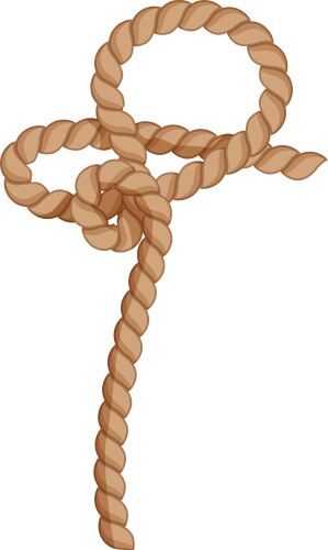 Rope knot set cartoon Royalty Free Vector Image