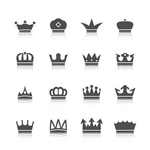 Princes crowns king queen princess and prince Vector Image