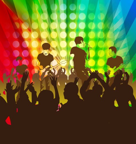 Crowd at a concert Royalty Free Vector Image - VectorStock