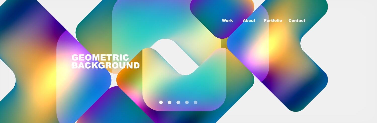 Square internet web page design template Vector Image