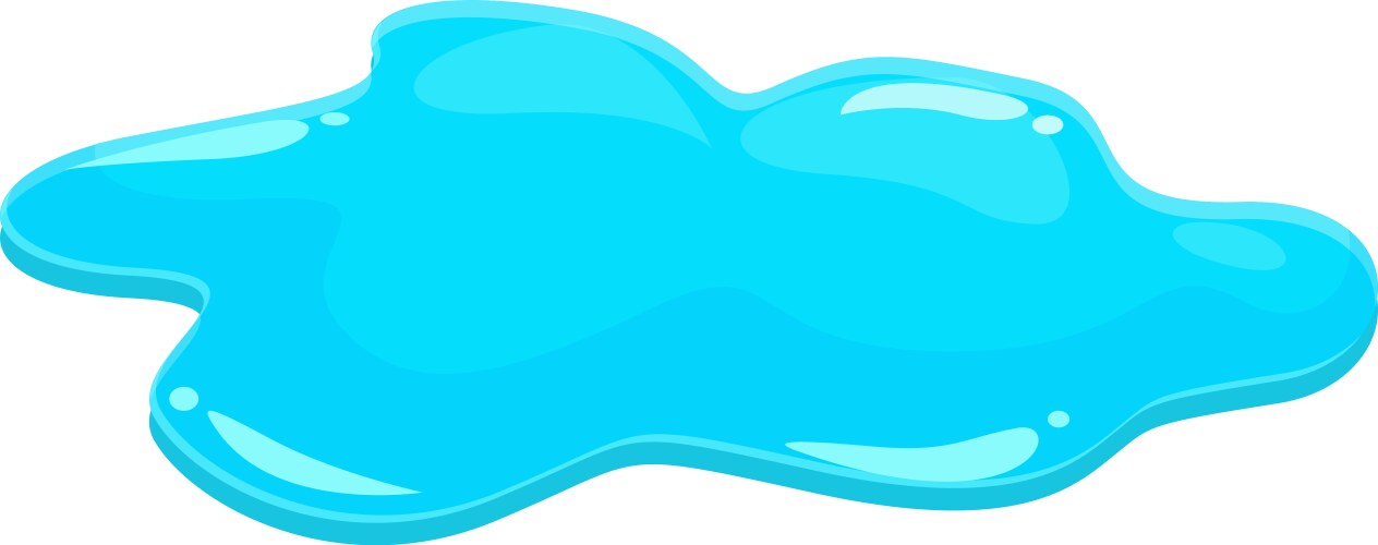 Cartoon puddle of mud spilling on the ground Vector Image