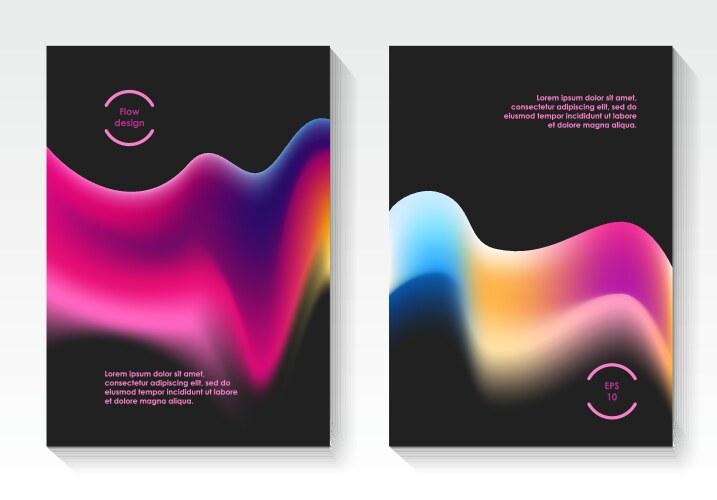 Square and triangle design with fluid gradients Vector Image