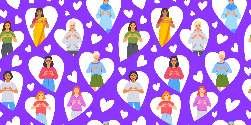 Inspire inclusion pose international womens day Vector Image