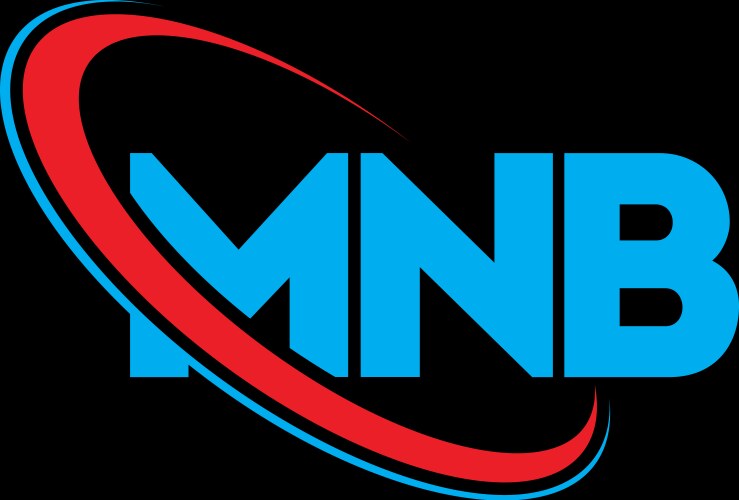 Mnb logo letter design Royalty Free Vector Image