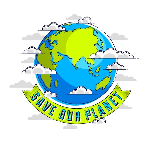 Clean energy earth day poster Royalty Free Vector Image