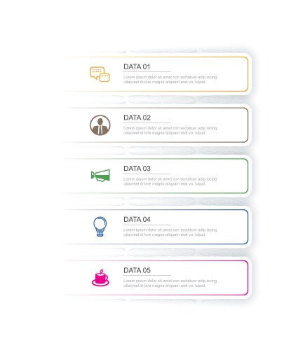 5 data infographics tab paper index template Vector Image 5 data infographics tab paper index template Vector Image