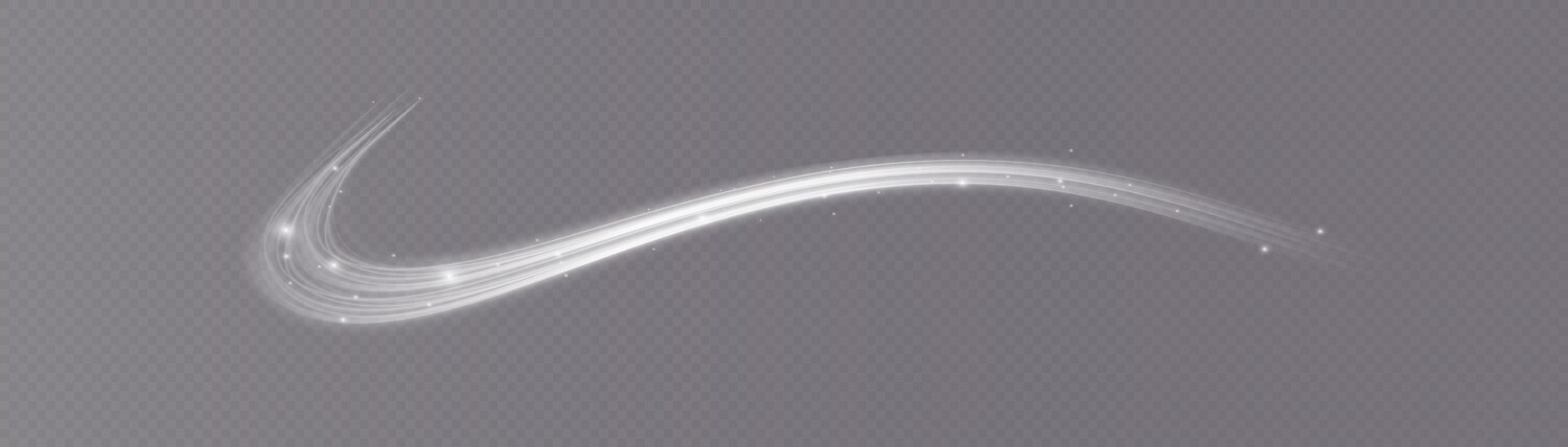 Light trail wave white line speed twirl effect Vector Image