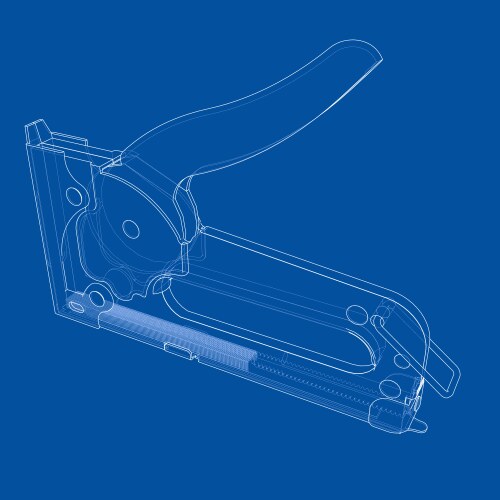 Outline construction stapler Royalty Free Vector Image