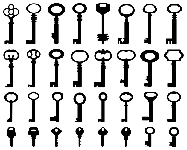 Door keys Royalty Free Vector Image - VectorStock
