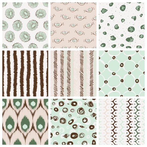 Trendy pattern set Royalty Free Vector Image - VectorStock