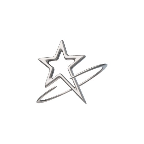 3d glossy chrome liquid blot y shape metallic Vector Image