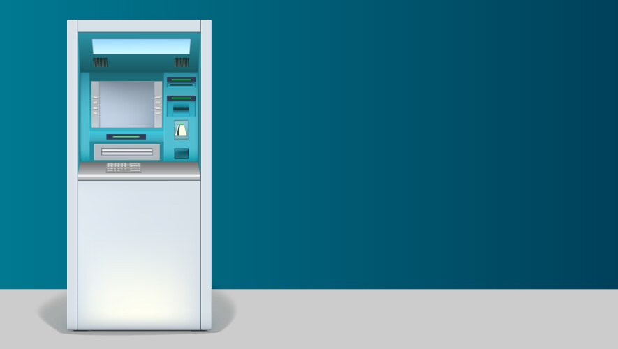 Bank cash machine atm - automated teller Vector Image