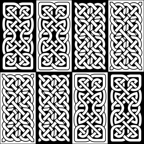 Celtic patterns collection Royalty Free Vector Image